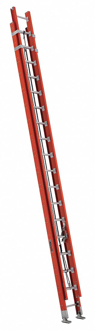LOUISVILLE, 36 ft Ladder Size, Fiberglass, Extension Ladder - 36Y443 ...