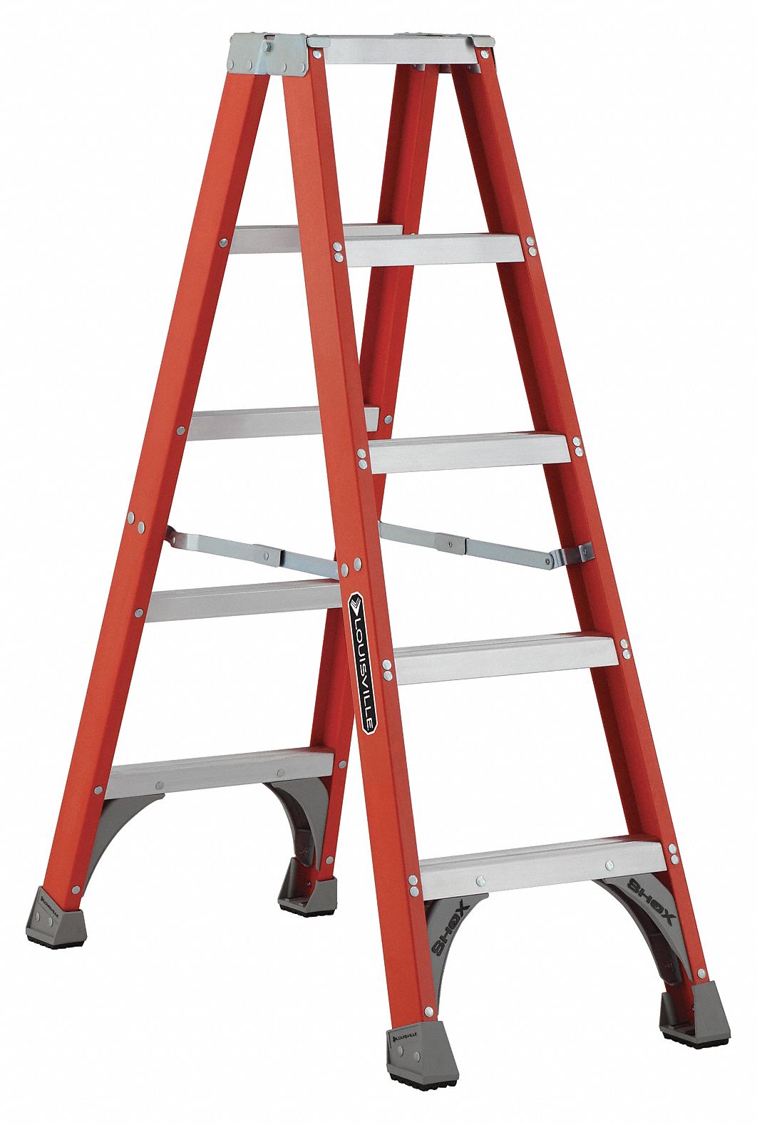 LOUISVILLE, Fiberglass, 300 lb Load Capacity, Twin Stepladder - 36Y452 ...