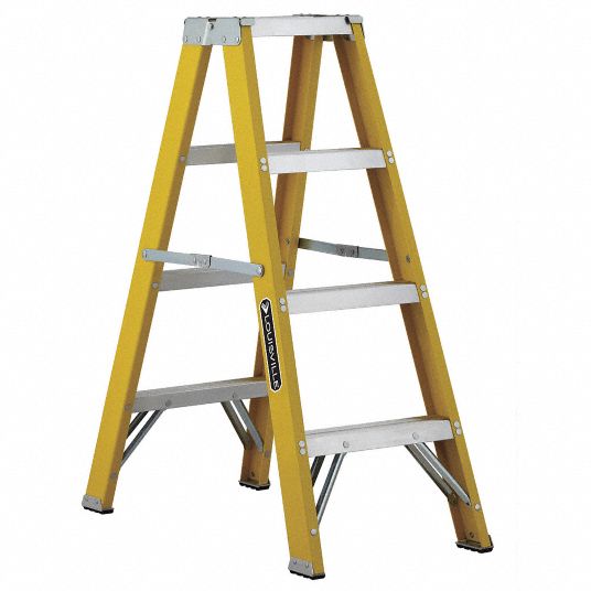 LOUISVILLE, Fiberglass, 250 lb Load Capacity, Twin Stepladder - 36Y453 ...