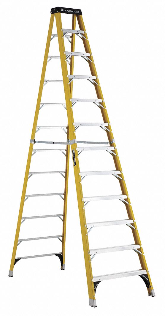 LOUISVILLE, 12 ft Ladder Ht, 11 Steps, Stepladder - 36Y471|FS1112HD ...