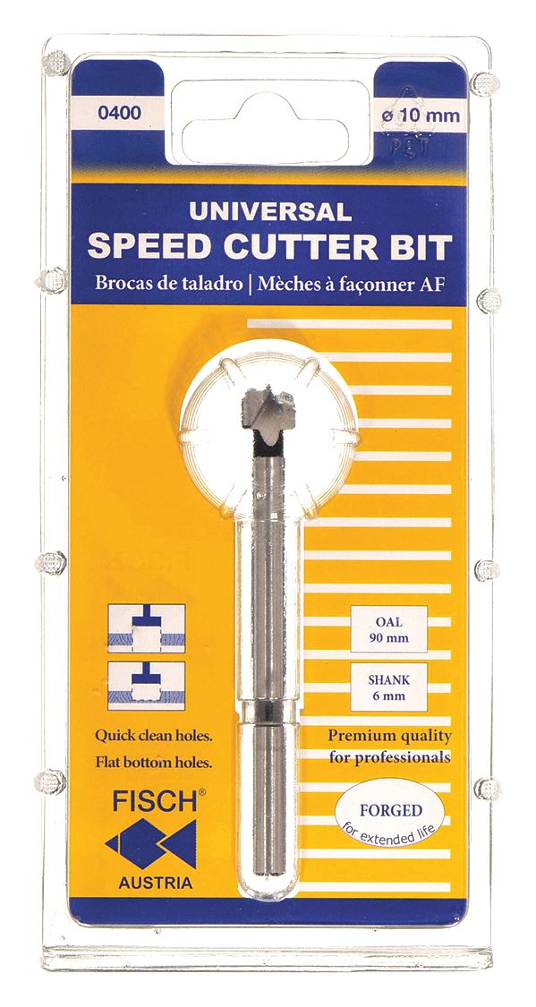 Wood Drilling Bit, Speed Cutter Bit, 3 1/2 in Length, 15/64 in Shank ...
