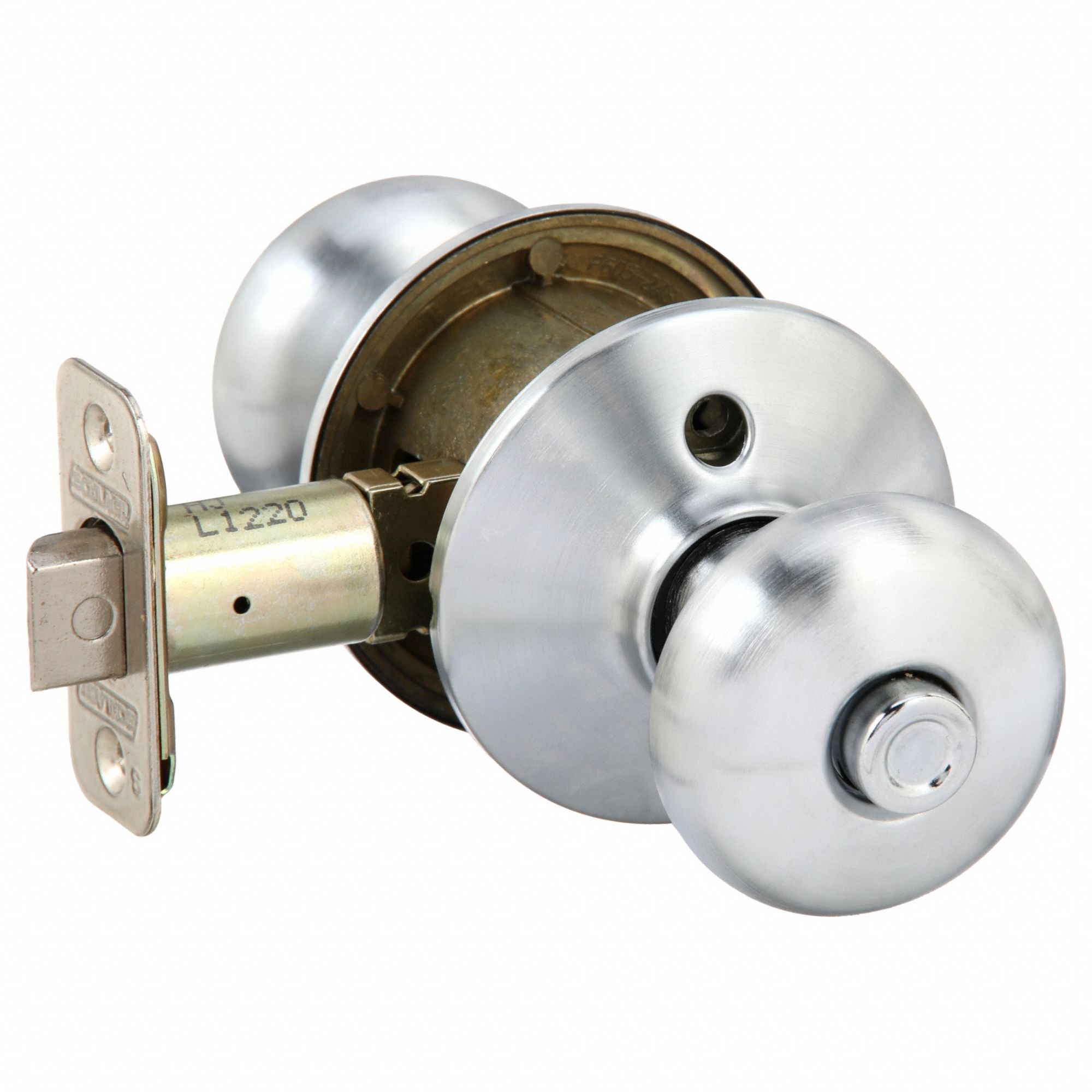 SCHLAGE, Privacy Knob Locksets, Chrome, Door Lockset - 36Z219|F40 PLY 626 - Grainger
