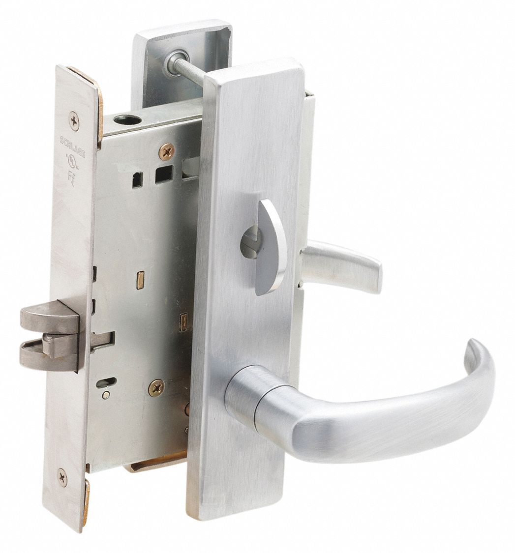 SCHLAGE, Privacy Lever Locksets, Chrome, Door Lockset - 36Z258|L9040 ...