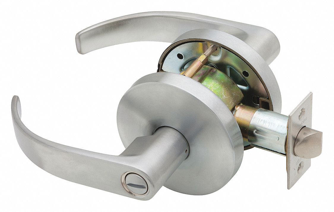 FALCON LOCK, Privacy Lever Locksets, Chrome, Door Lockset - 36Z394 ...