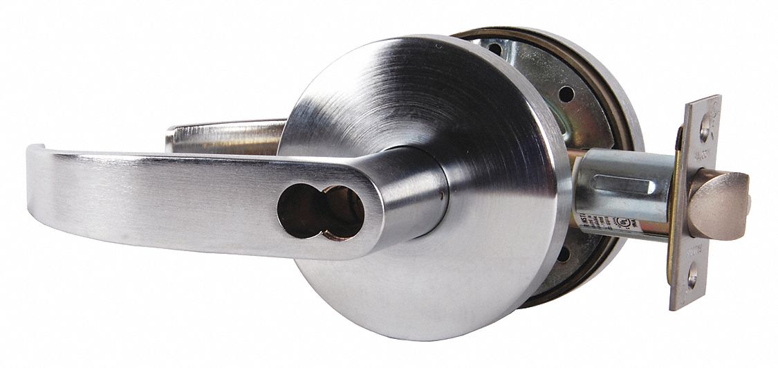 FALCON LOCK, Office Lever Locksets, Chrome, Door Lockset - 36Z396 ...