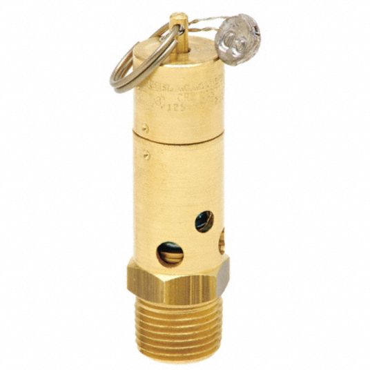 CONTROL DEVICES, Soft Seat, 1/2 in (M)NPT Inlet (In.), Air Safety Valve ...