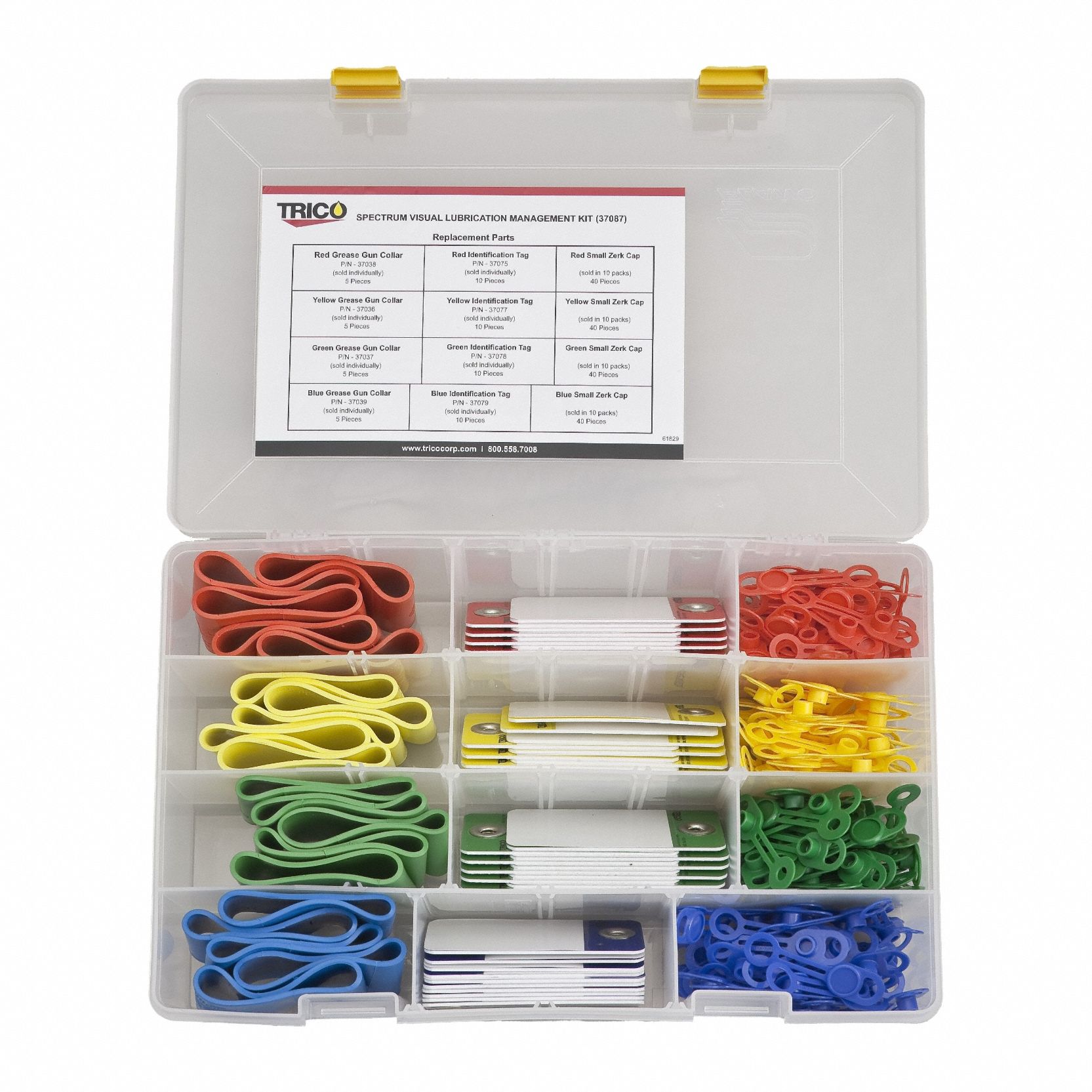 TRICO, Blue/Green/Red/Yellow, ABS/Nitrile Rubber/Plastic, Color Tags ...