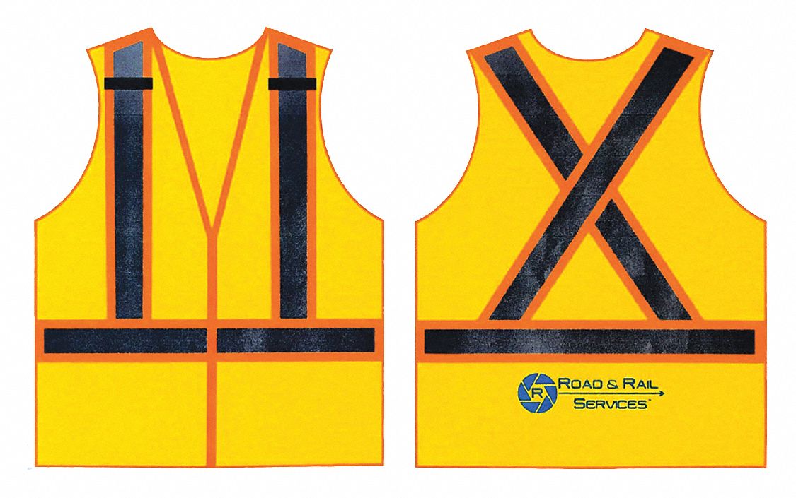 Safety Vest - 371A94|302-0211-LY/6X-13565 - Grainger