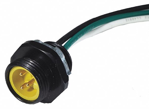 Receptacle,MiniSize,Male,3 Pole,1 ft. - Grainger