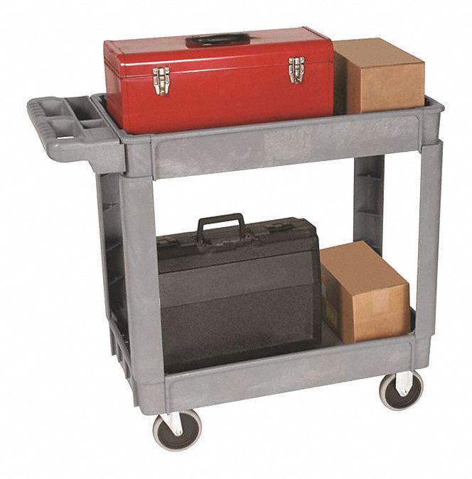 WESCO, Two Shelf Cart, Plastic - 373F51|270434 - Grainger