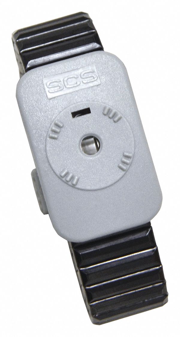 SCS, Metal, Black, Dual-Wire Metal Wristband - 373H28|2384 - Grainger