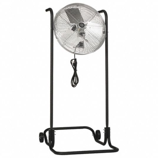 Floor Fan Stand,18",120V,TEAO,1/8HP,Gray - Grainger