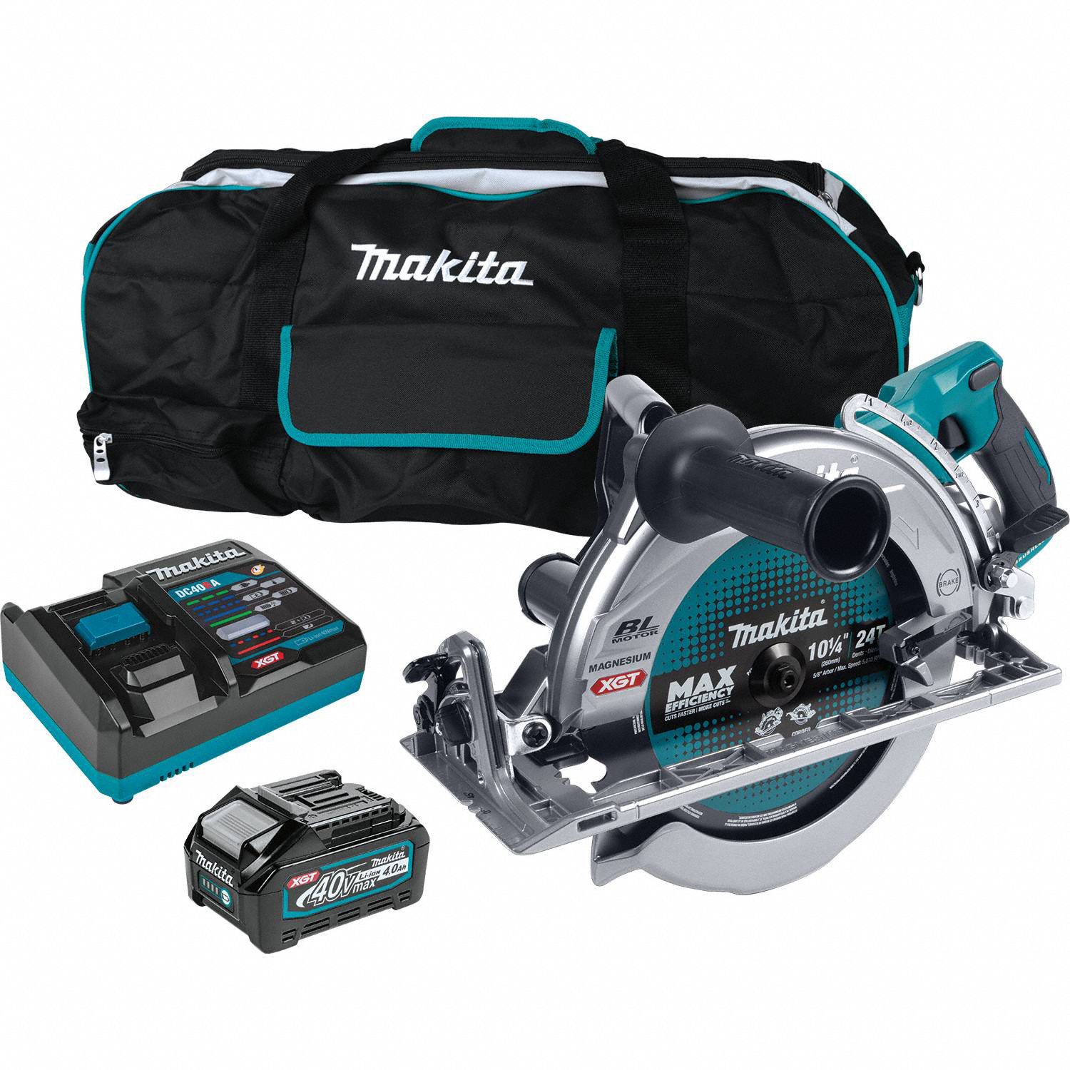 MAKITA, 10 1/4 in Blade Dia., Left, Circular Saw Kit - 373VT1|GSR02M1 ...