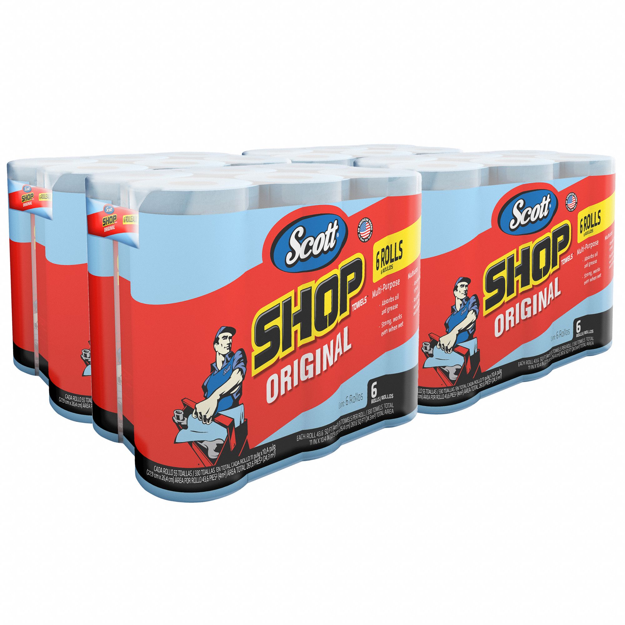 SCOTT Rollo de Toallas Multiusos, Paño de Uso General, Rollo Perforado ...