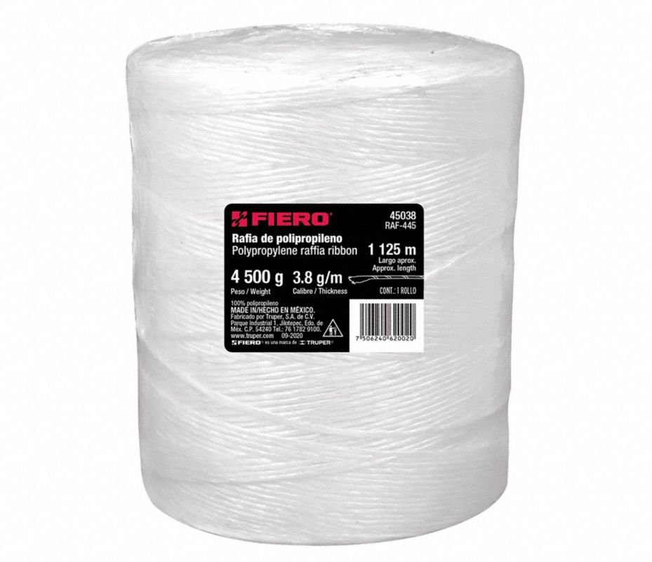 FIERO Rafia Polipropileno Blanco - 375CZ5 | RAF-445 - Grainger México