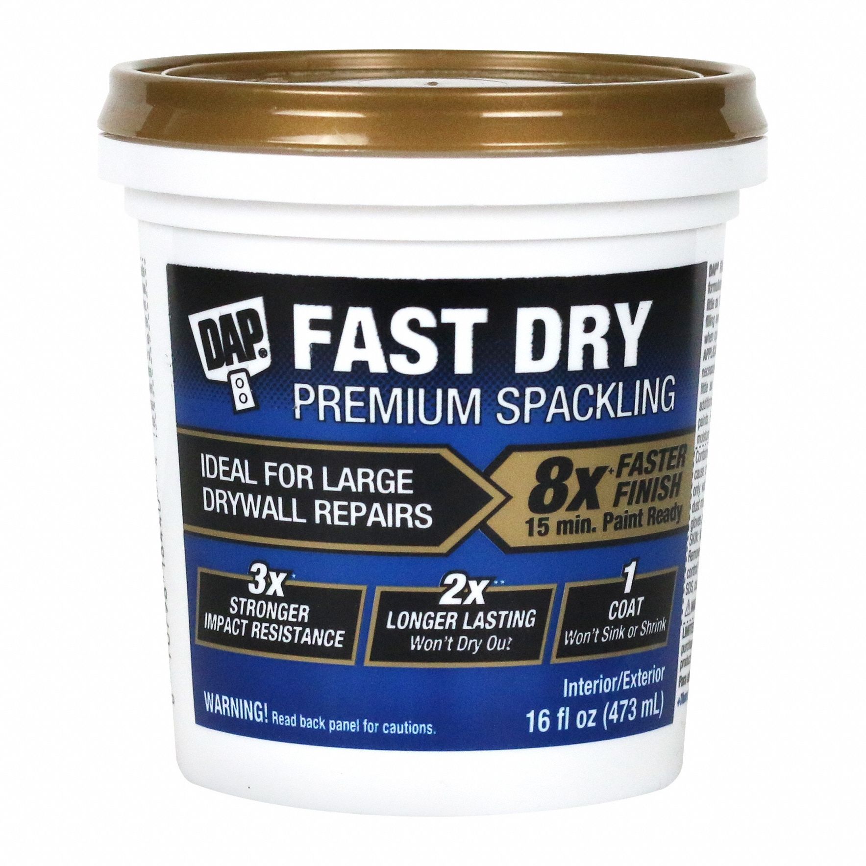 DAP, Fast Dry, 16 oz Container Size, Spackle - 375DG7|7079818440 - Grainger