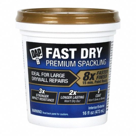 DAP, Fast Dry, 16 oz Container Size, Spackle - 375DG7|7079818440 - Grainger