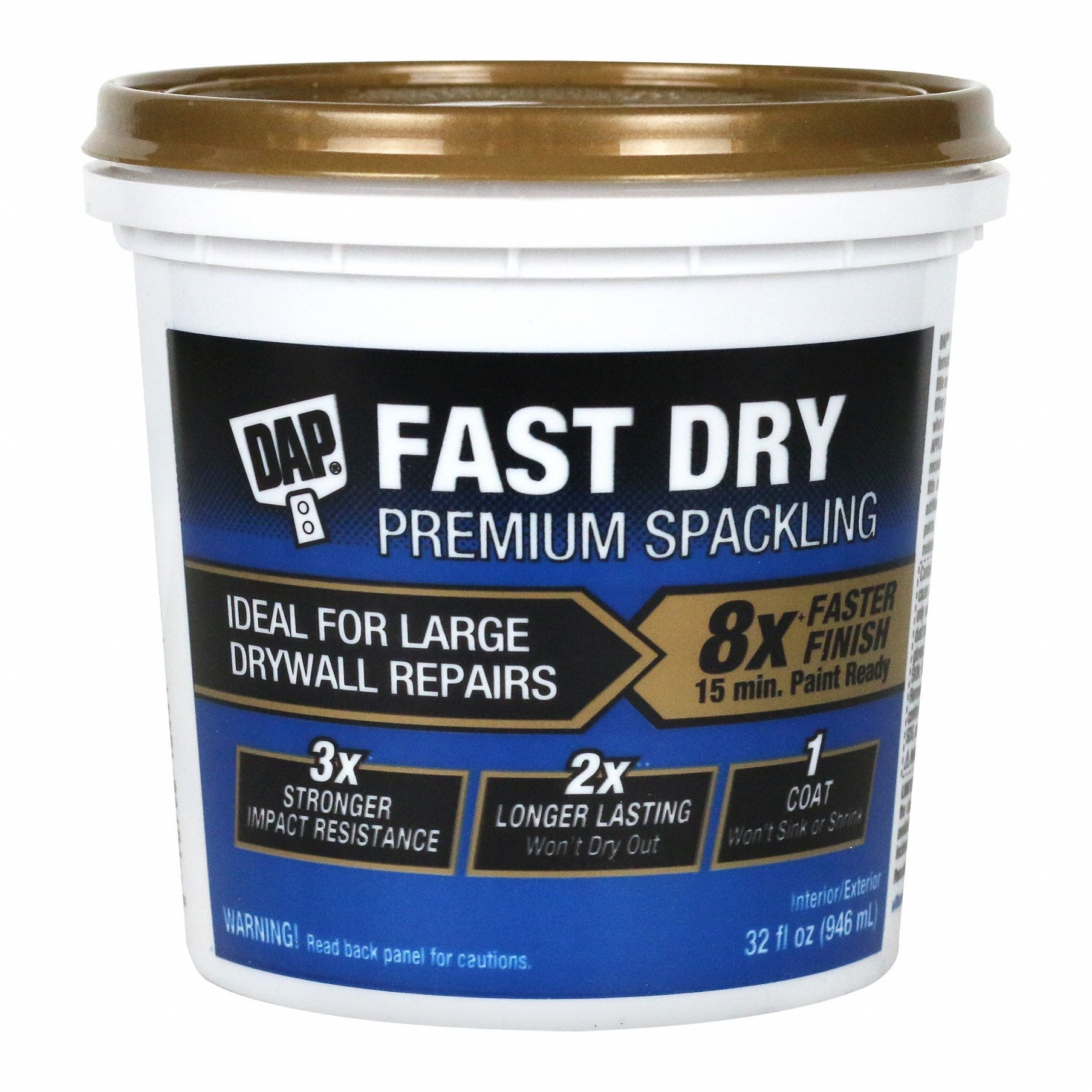DAP, Fast Dry, 32 oz Container Size, Spackle - 375DG8|7079818441 - Grainger