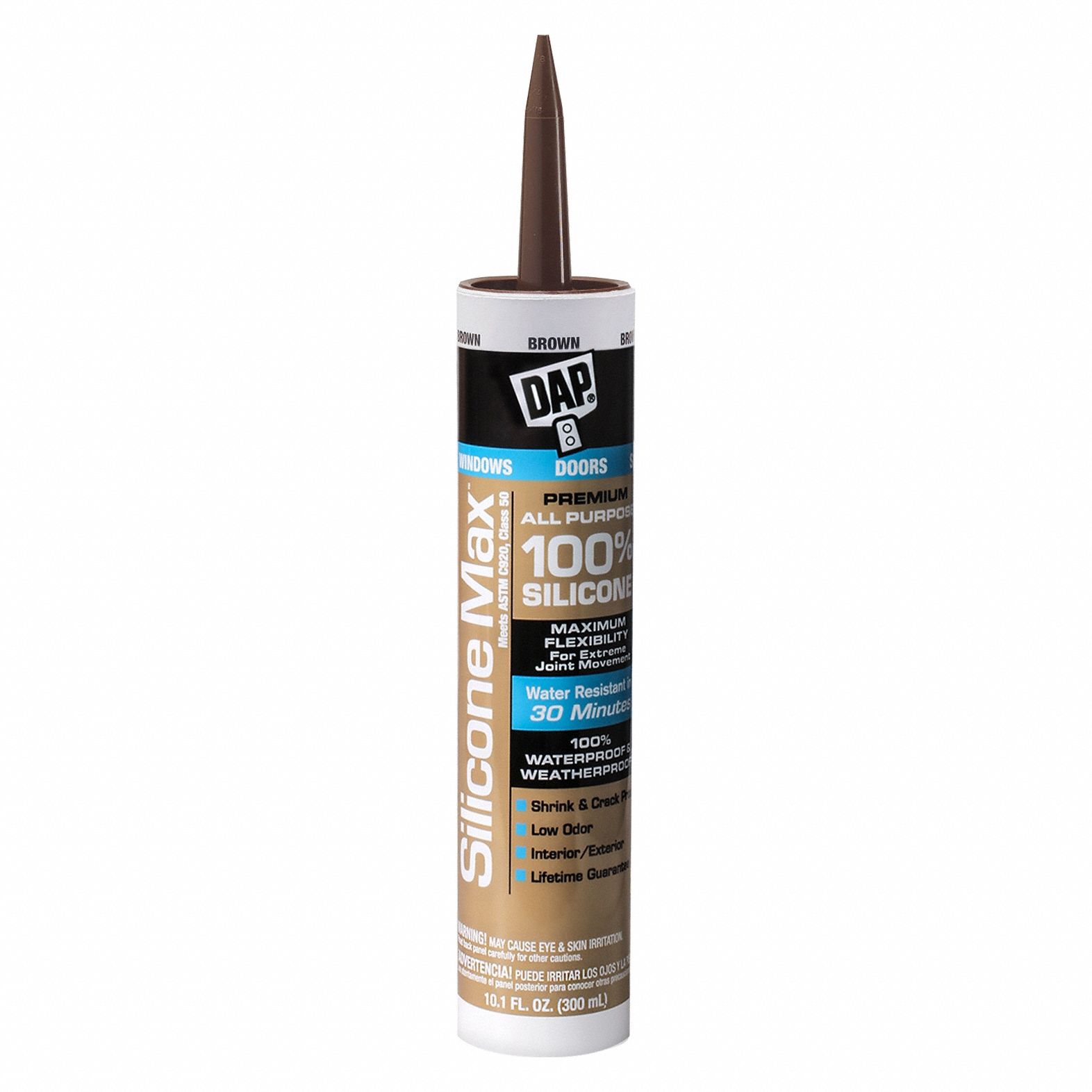 DAP, Silicone Max, Brown, Sealant - 375DH9|7079808788 - Grainger