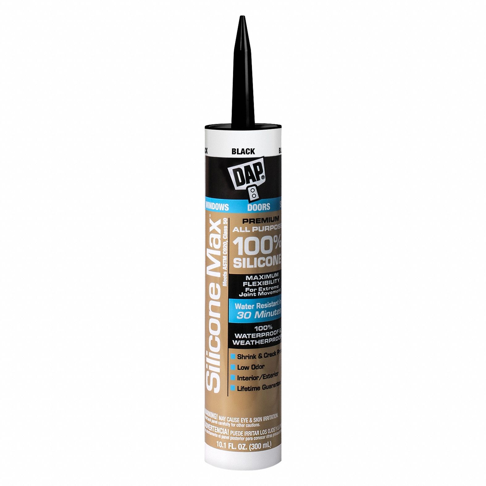 DAP, Silicone Max, Black, Sealant - 375DJ0|7079808789 - Grainger