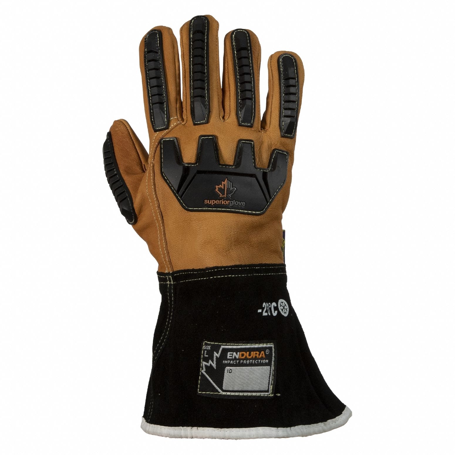 SUPERIOR GLOVE, 2XL, -4°F Min Temp, Leather Gloves - 176TX5|375GTVB-2XL ...