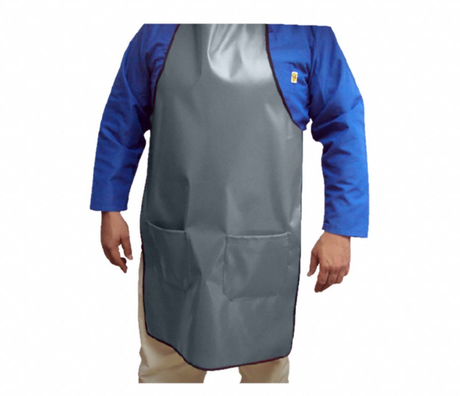 ESTATEC Mandil,Gris,Plastilona Disipativa - 375KE1 | ESD - Grainger México