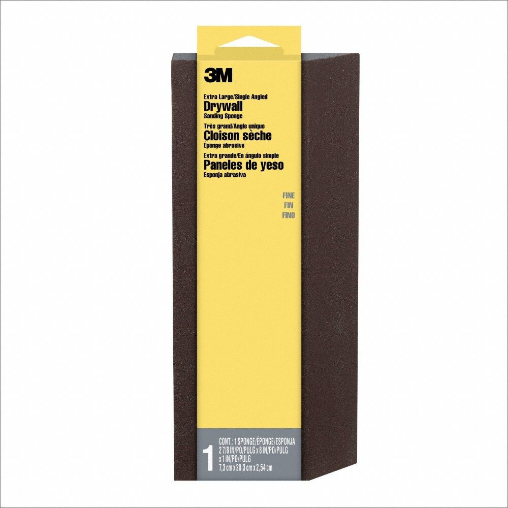 3M, 2 7/8 in W x 8 in L x 1 in T, Aluminum Oxide, Single-Angle Sanding ...
