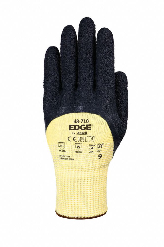 EDGE Guantes Recubiertos,Látex,T7,PQ12 - Guantes y Mitones Tejidos ...