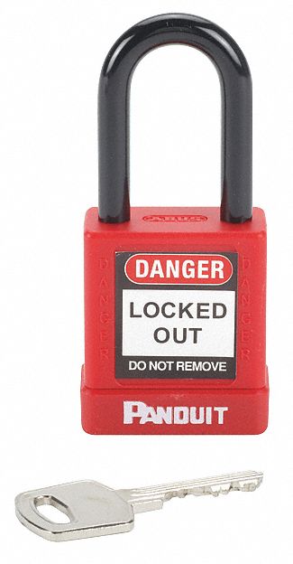 Non-Conductive Lock,1.50" Shackle,Rd - Grainger