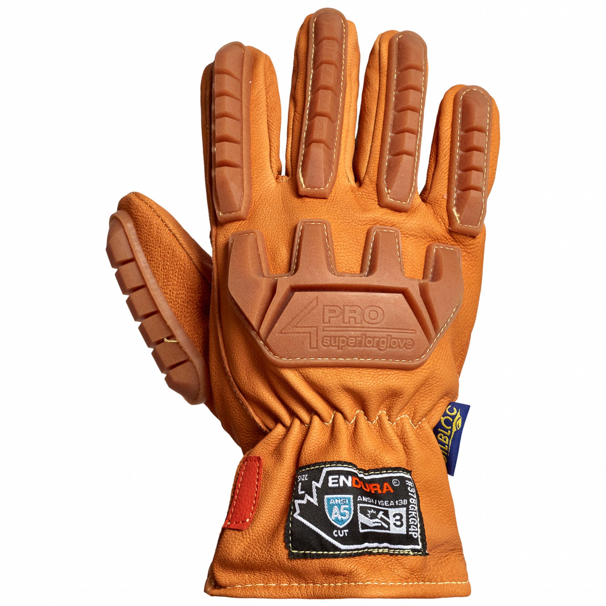 ENDURA Work Gloves: L ( 9 ), Drivers Glove, 3 PPE CAT, 25 cal/sq cm ...