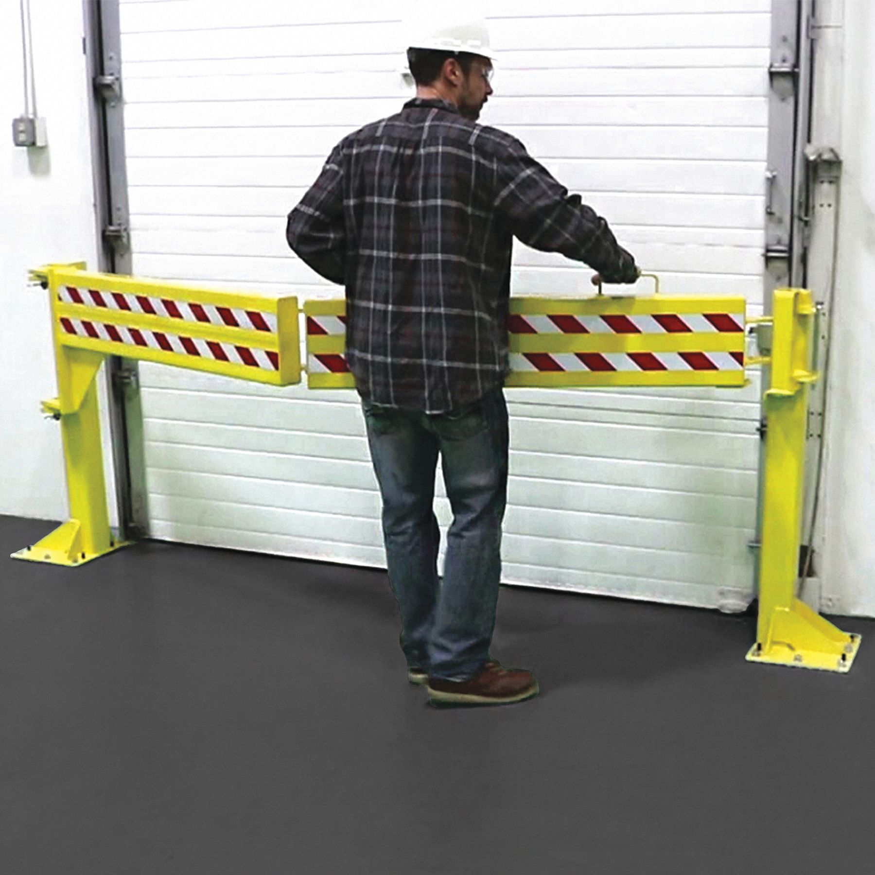 Manual Operation, Steel, Defender Gate 10 Safety Barrier, 6Ft - 378R92 ...