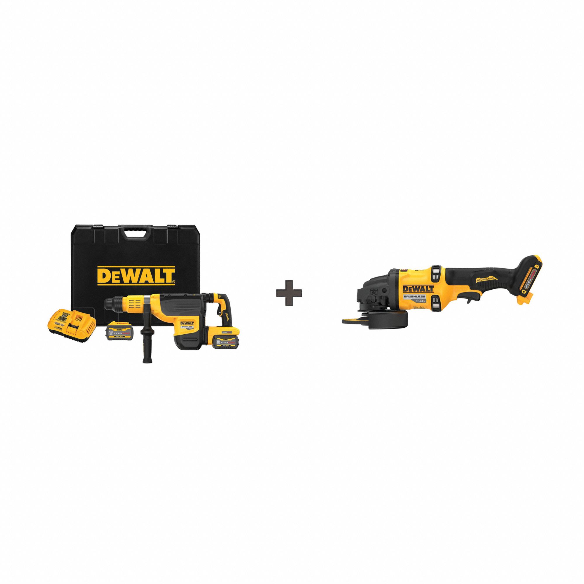 DEWALT, D-Handle, 60 V, Rotary Hammer - 379AP7|DCH775X2/DCB606 - Grainger