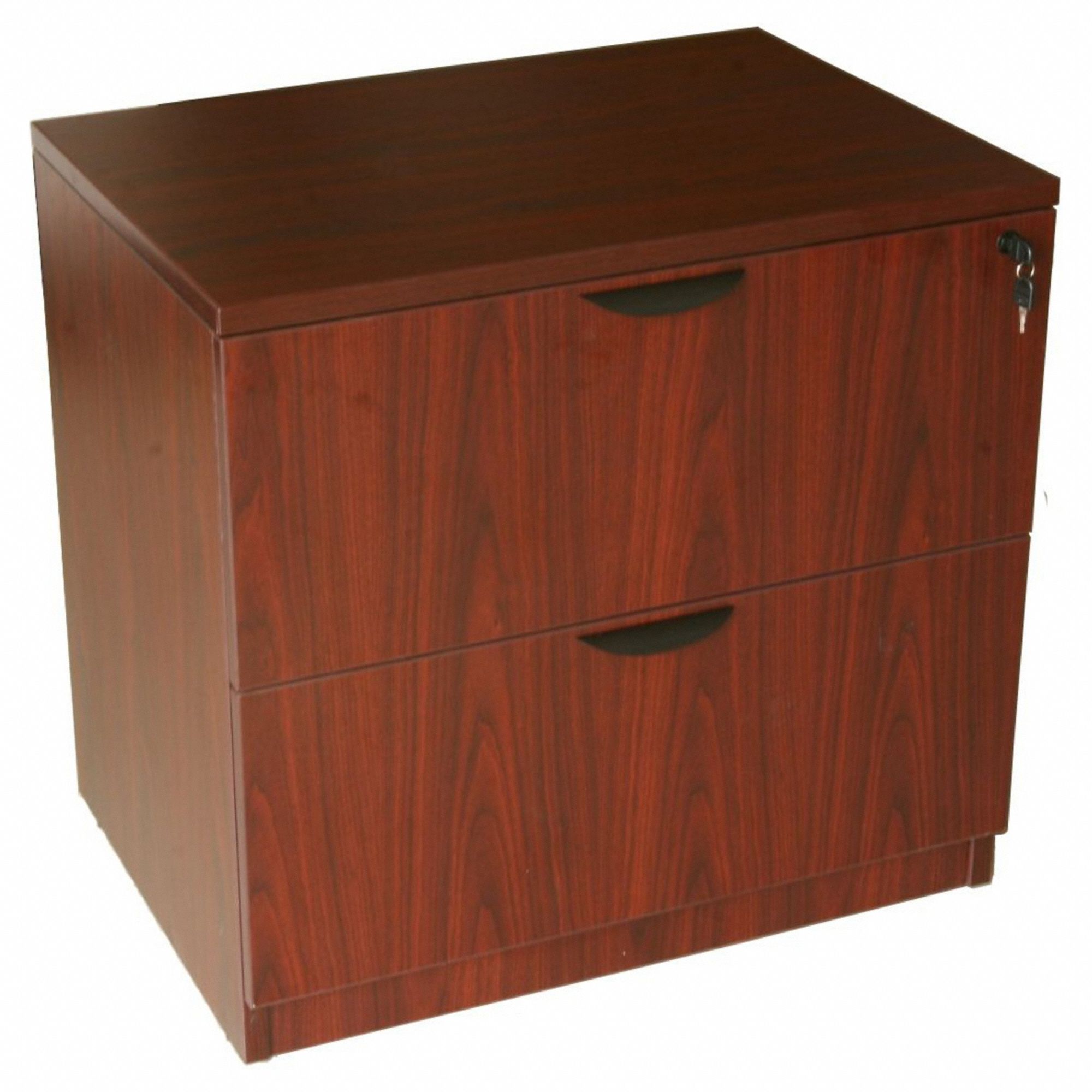 BOSS, Mahogany, 2 Drawers, Lateral File Cabinet - 802RG7|N112-M - Grainger
