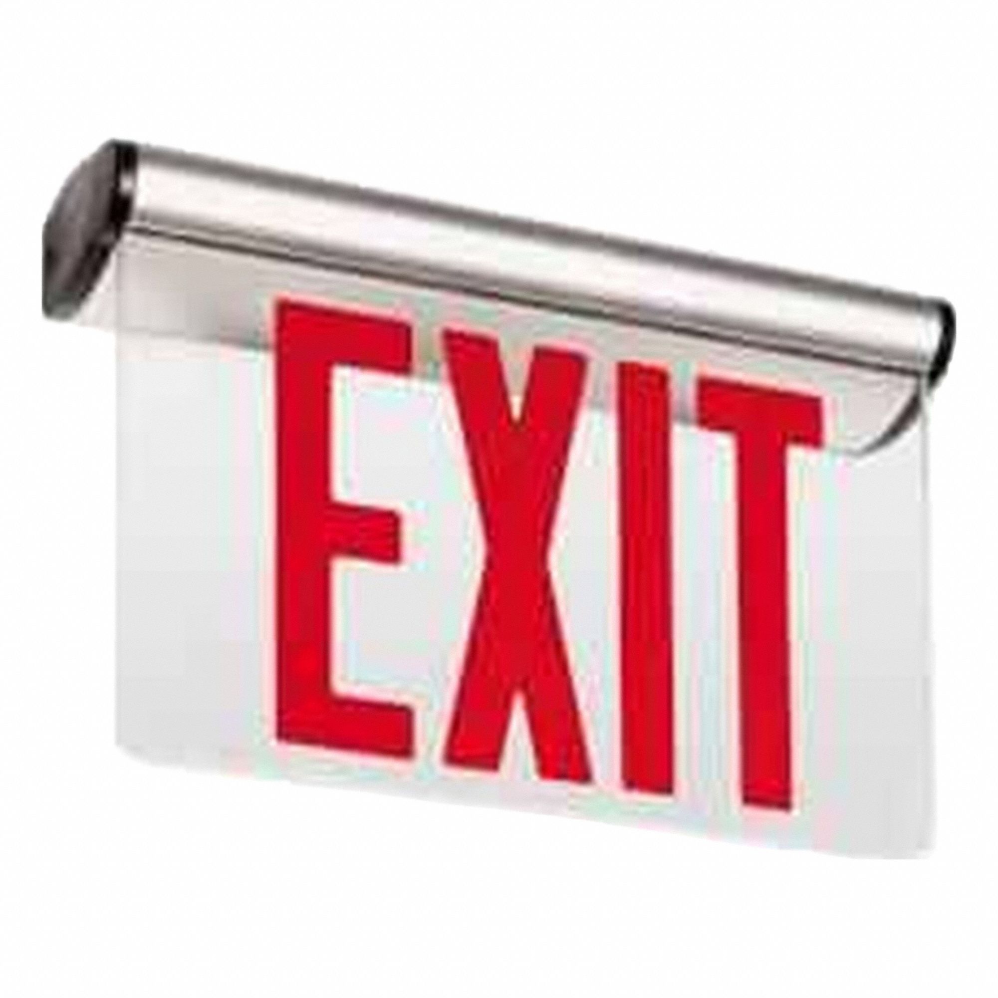 Exit Sign,Edge-Lit,Red,Clear Background - Grainger