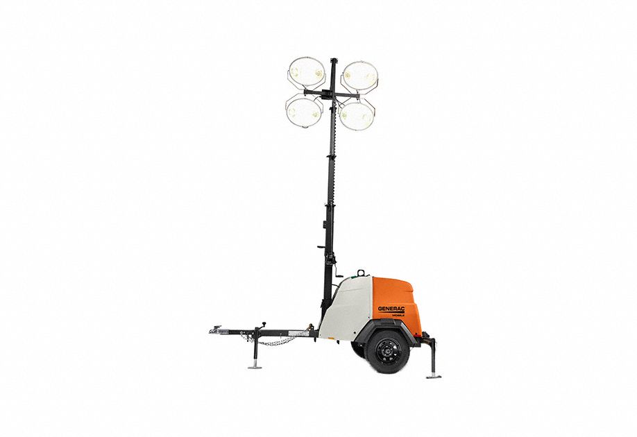 GENERAC, 6 kW Running Watt, Metal Halide, Vertical Mast Light - 380GG4|MLT6SK-STD3 - Grainger