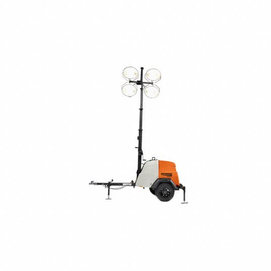 GENERAC, 6 kW Running Watt, Metal Halide, Vertical Mast Light - 380GG4|MLT6SK-STD3 - Grainger