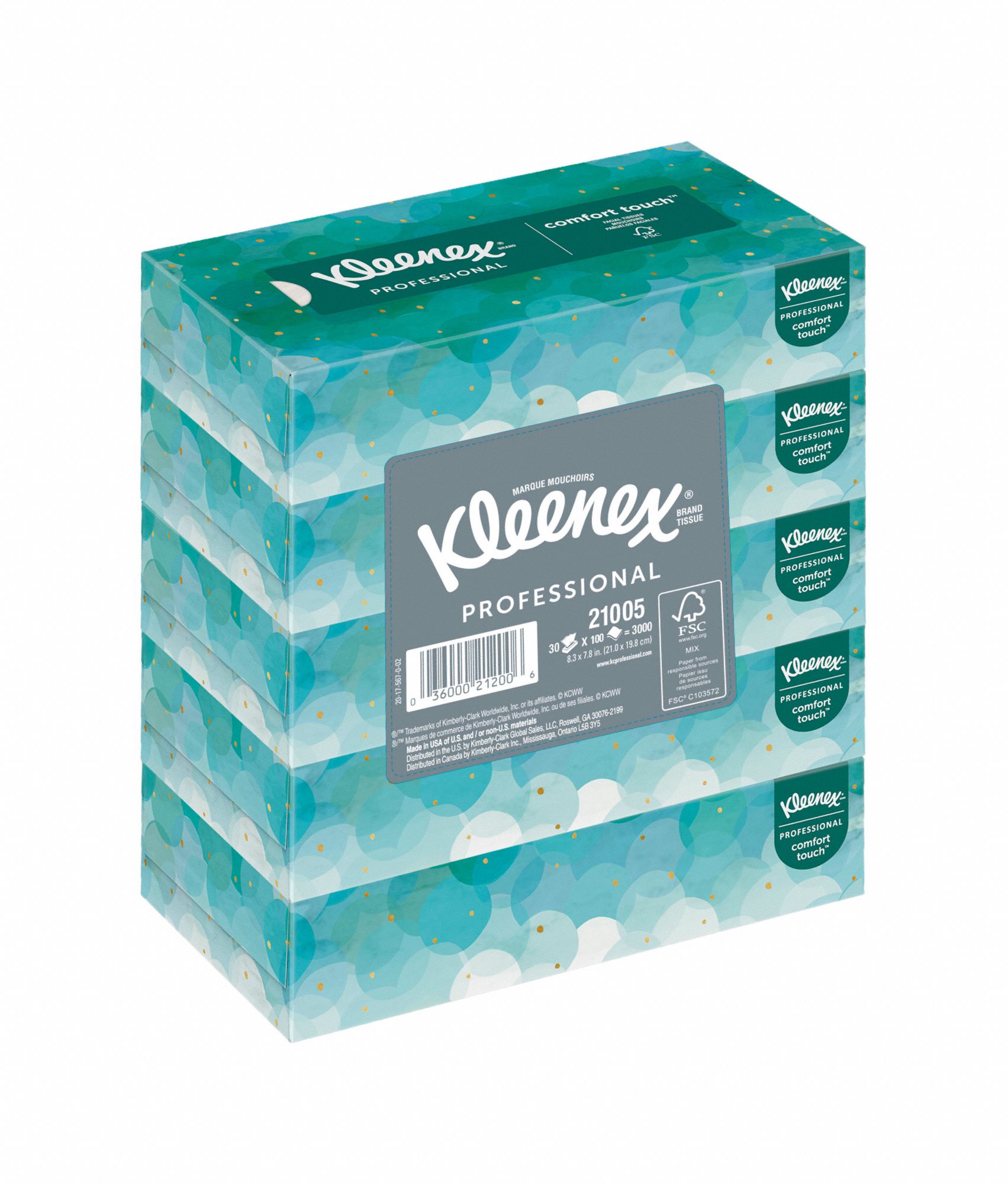 Facial Tissue, Flat Boxes,PK5 - Grainger