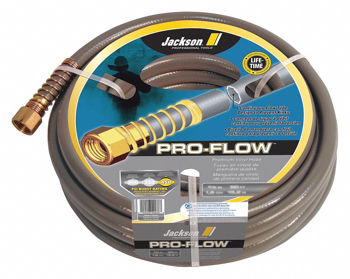 Hose,Gray,50 ft. L,5/8" Inside Dia. - Grainger