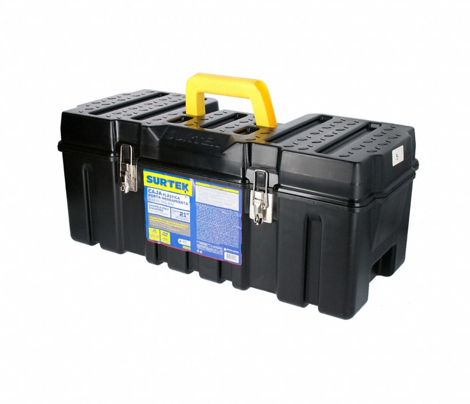 SURTEK Caja de Herramientas Plástico Negro 10-1/2" x 10-3/4" - Cajas y ...