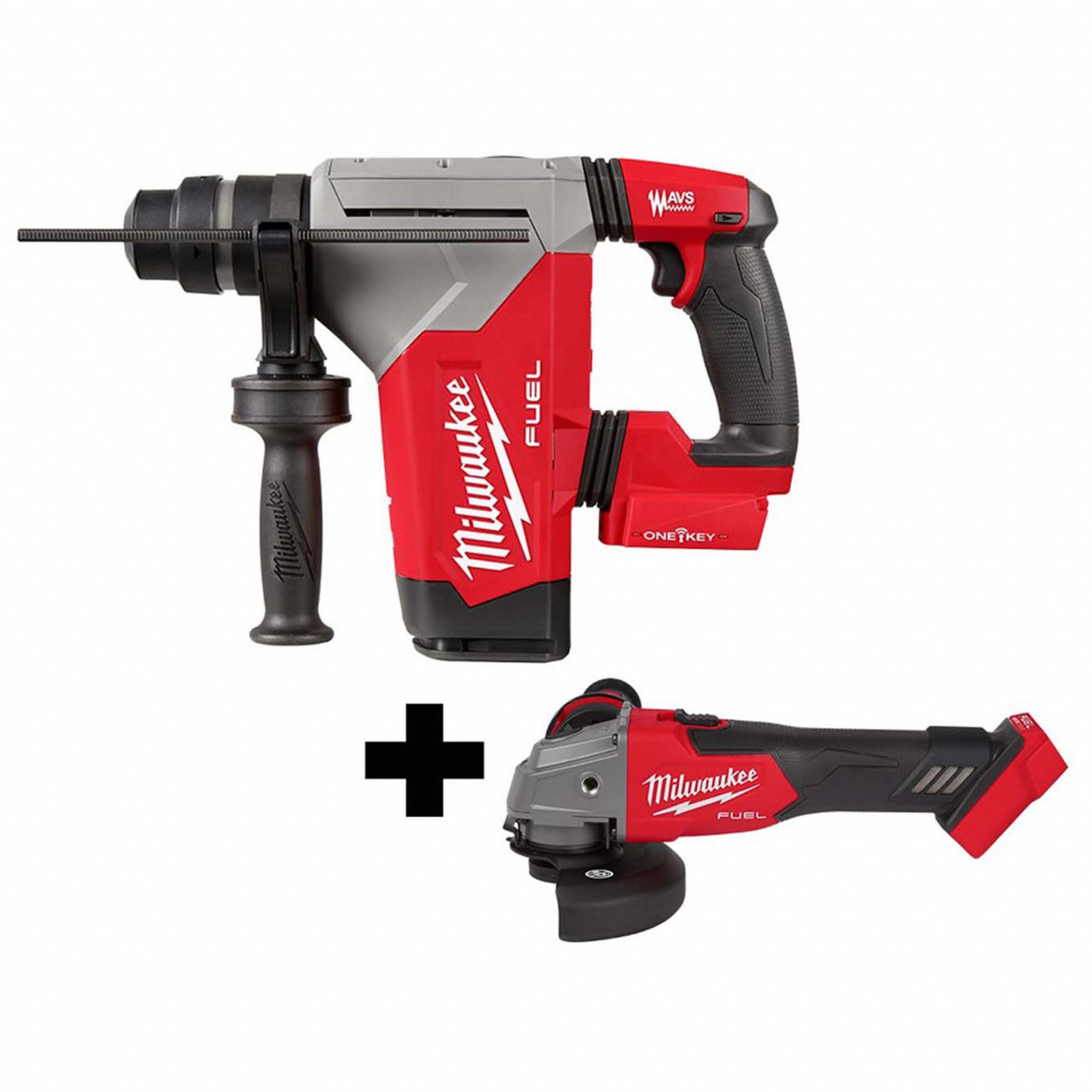 MILWAUKEE, 2 Tools, Angle Grinder/Rotary Hammer, Tool Combination Kit ...