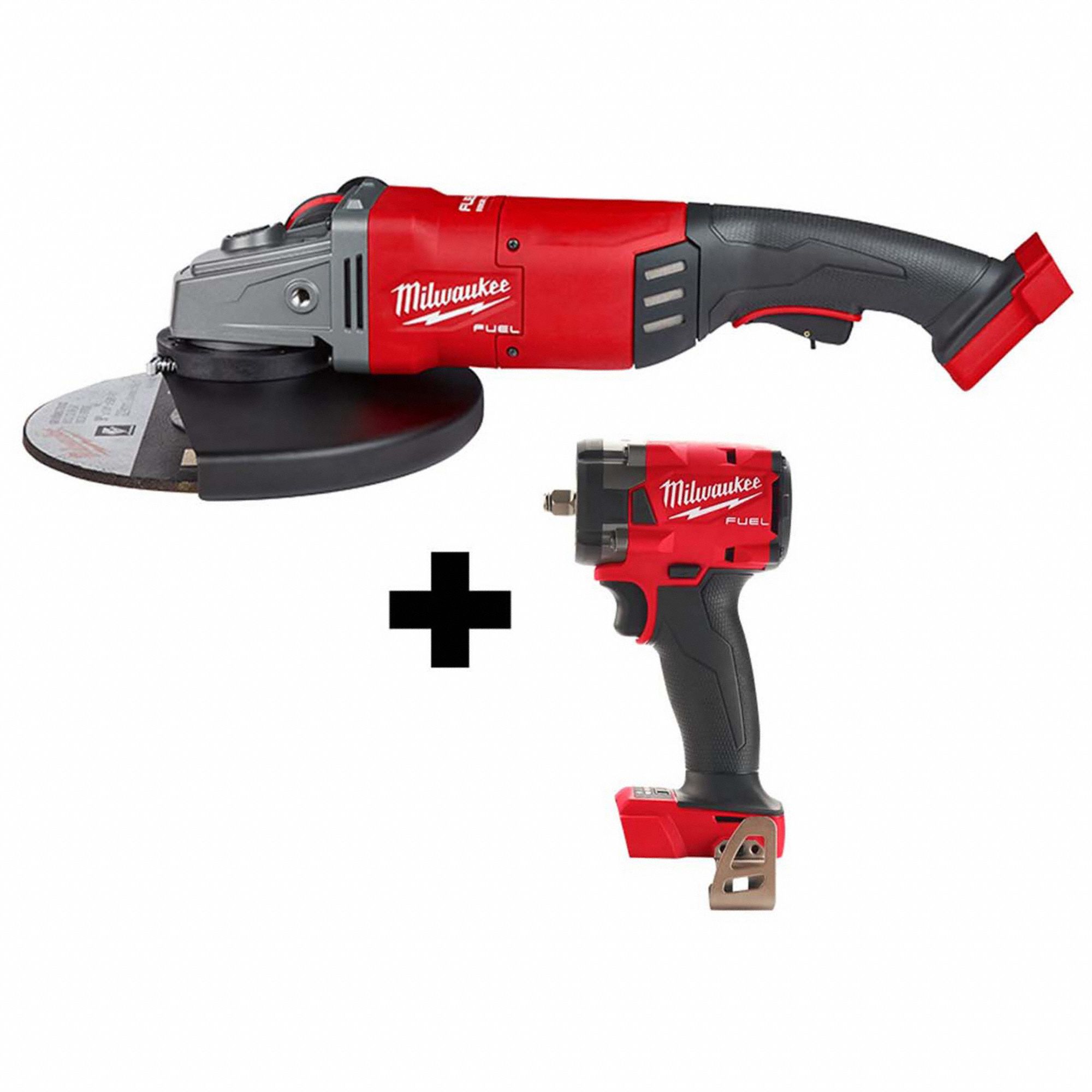 MILWAUKEE, 2 Tools, Angle Grinder/Impact Wrench, Tool Combination Kit ...