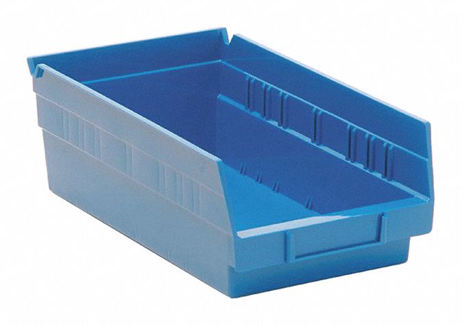 Shelf Bins,11-5/8"x6-5/8"x4",Blu,PK10 - Grainger