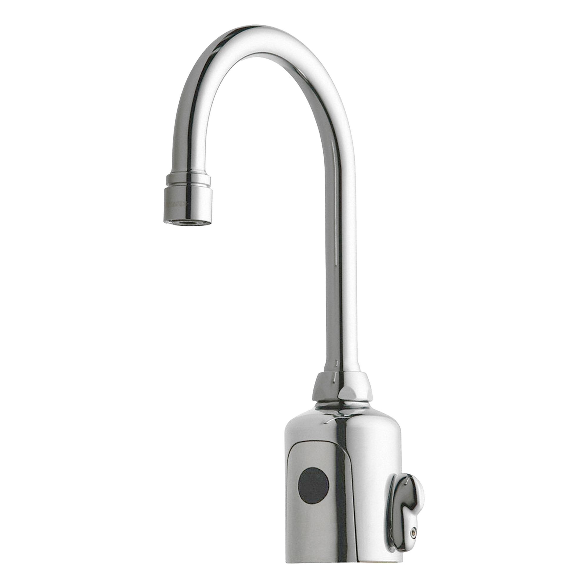 CHICAGO FAUCETS, HyTronic Gooseneck, Cast Brass, Bathroom Sensor Faucet ...