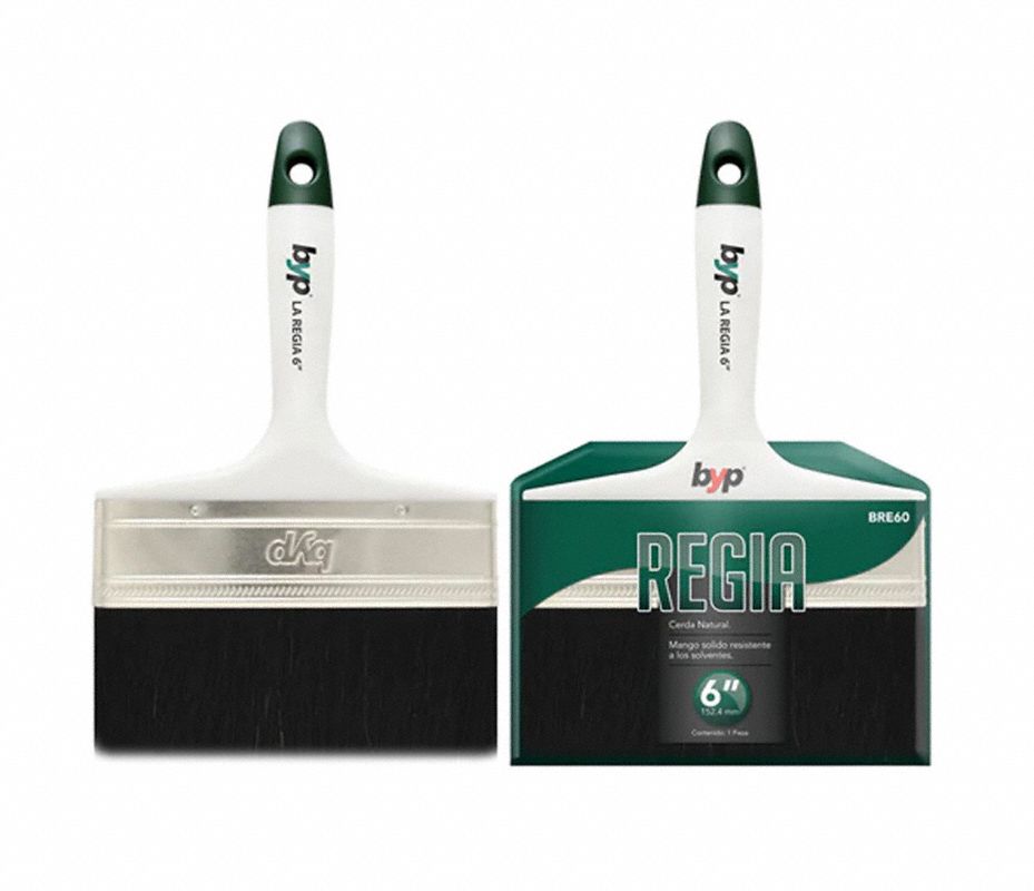 BYP Brocha Virola Plana Blanco/Verde para Todas las Pinturas y ...