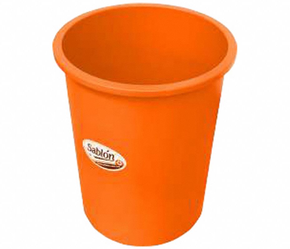 SABLON Bote de Basura, Redondo, 12 gal., 19-11/16", Plástico ...