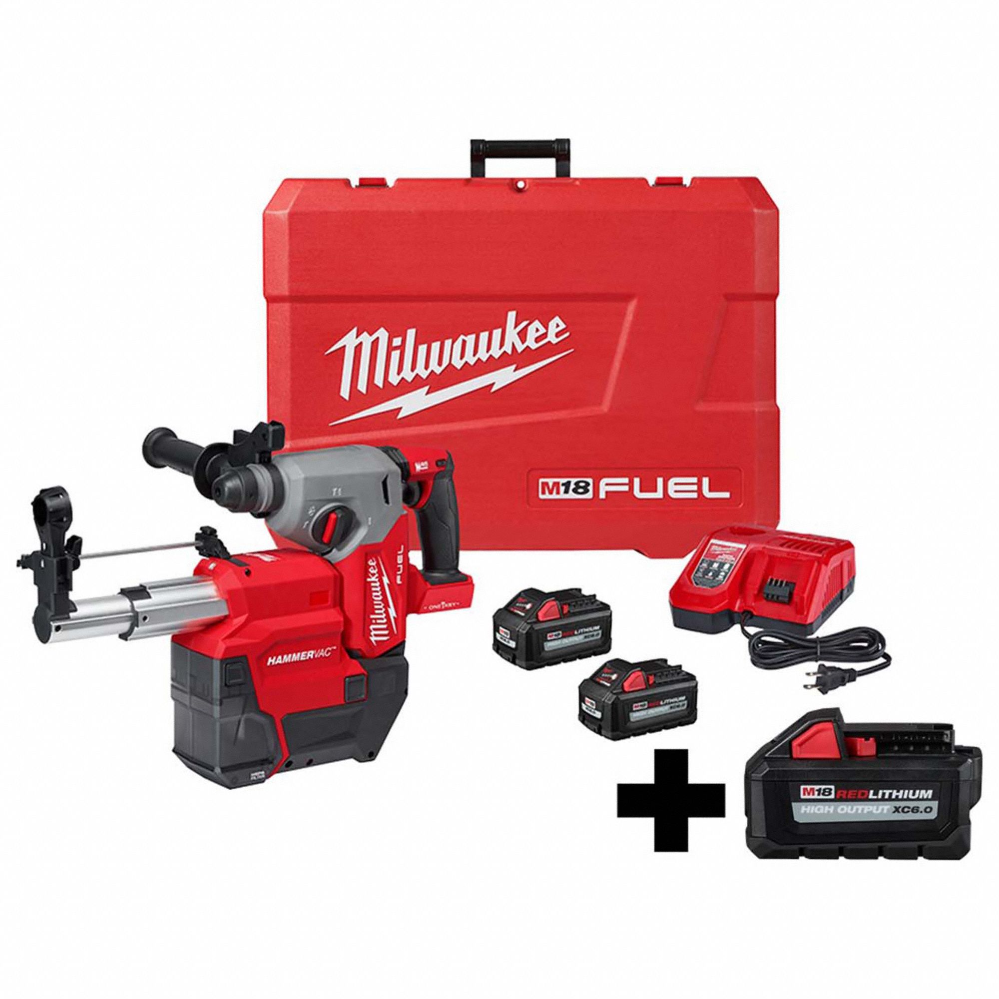 MILWAUKEE, D-Handle, 18 V, Rotary Hammer Kit - 384NV1|2914-22DE, 48-11 ...