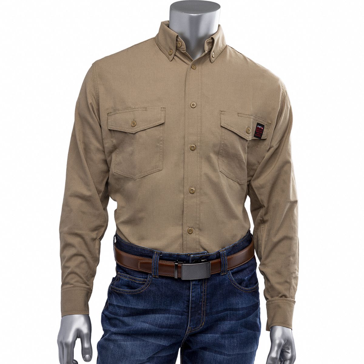 PIP, 9 cal/sq cm ATPV, Men's, Flame-Resistant Shirt - 820XA4|385-FRRS ...