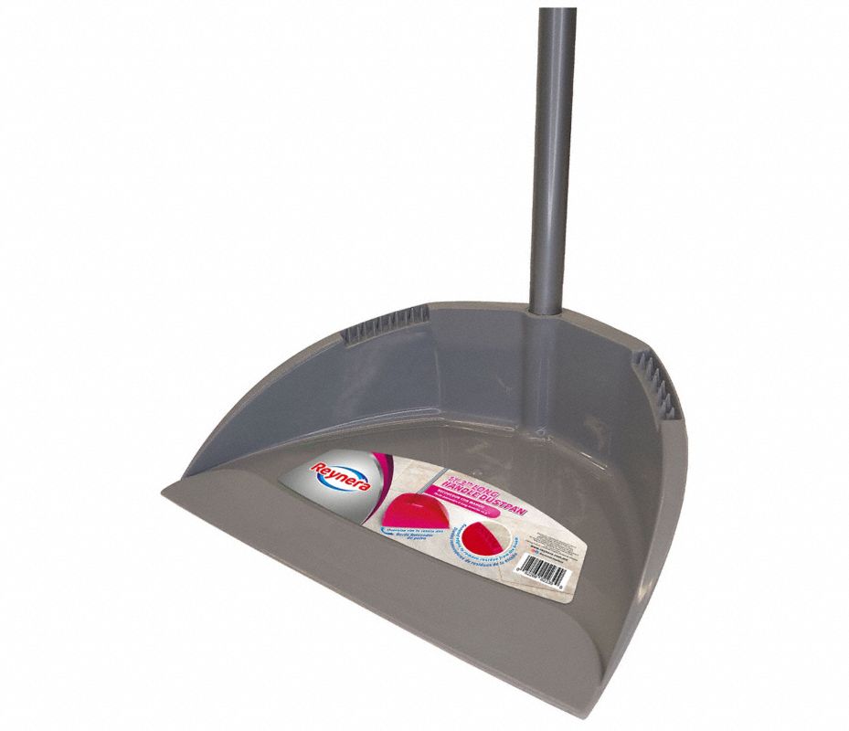 REYNERA Recogedor, Recogedor, Plástico, 29-1/2", 11-1/2", 9-3/16", Gris ...