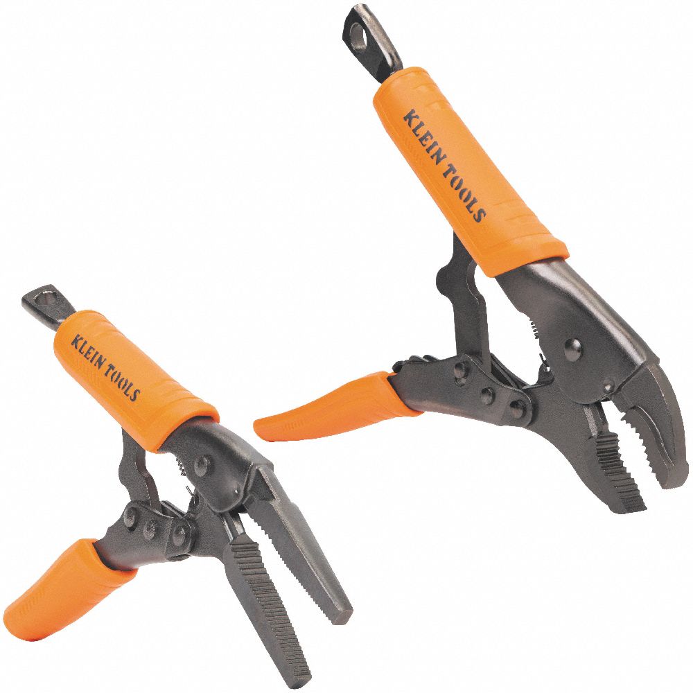 Locking Pliers Set, Curved Jaw, 10" - Grainger