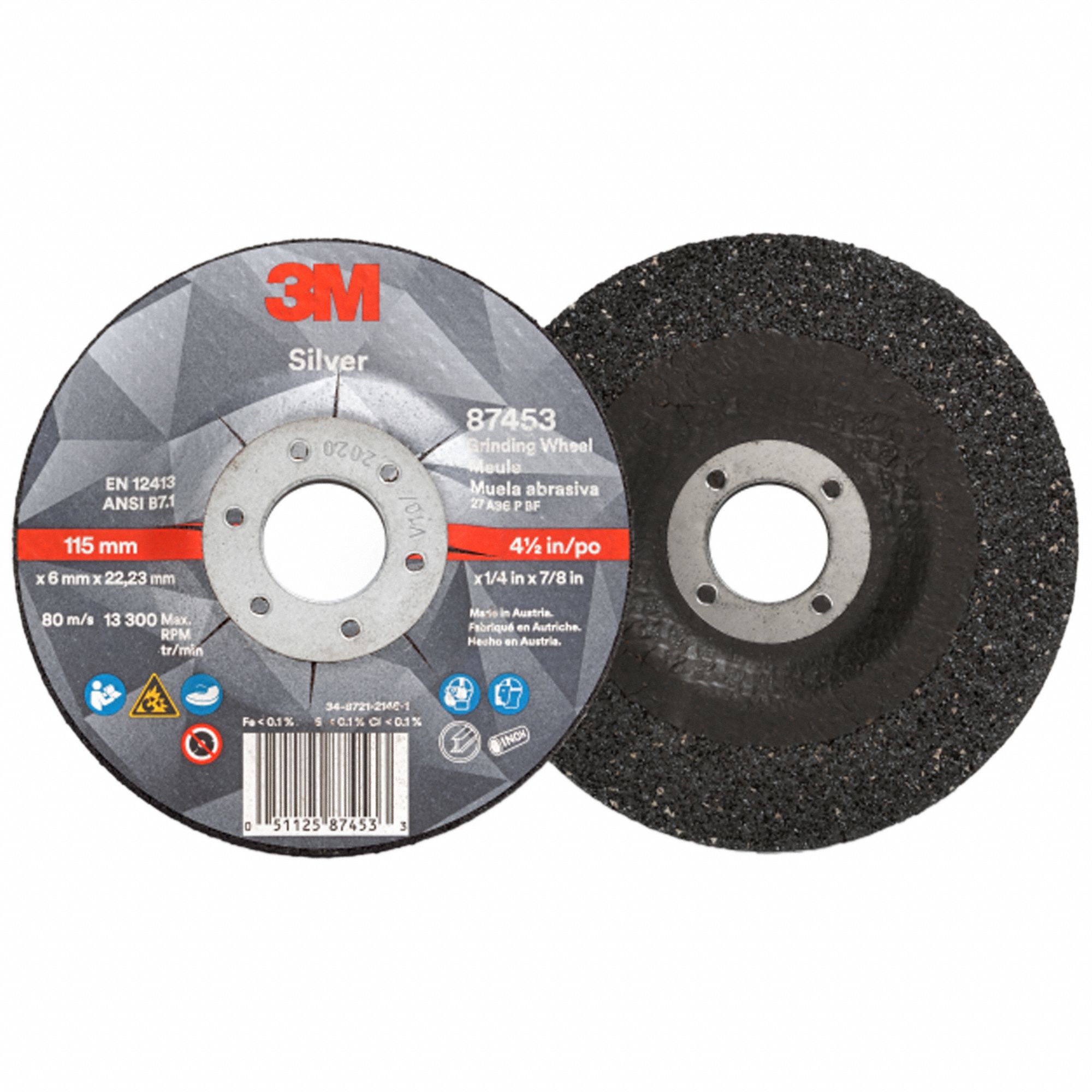 3M Disco de Desbaste Silver 4-1/2" Tipo 27 para Metal - Ruedas ...